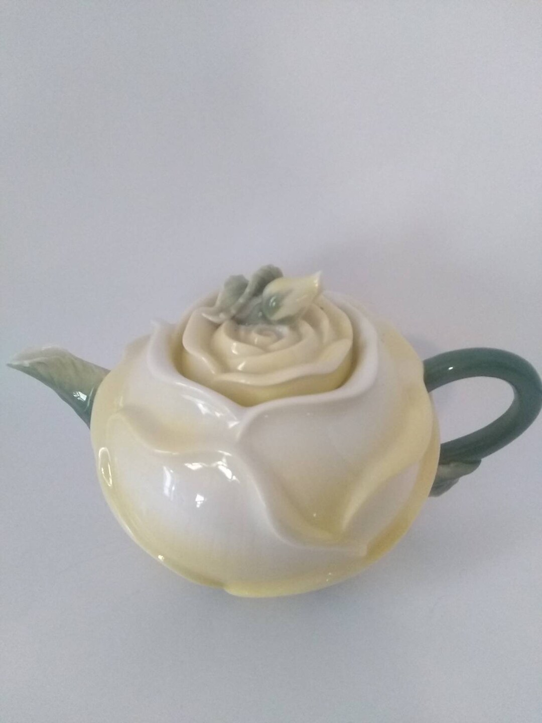 Vintage Yellow Cabbage Teapot Porcelain - Etsy