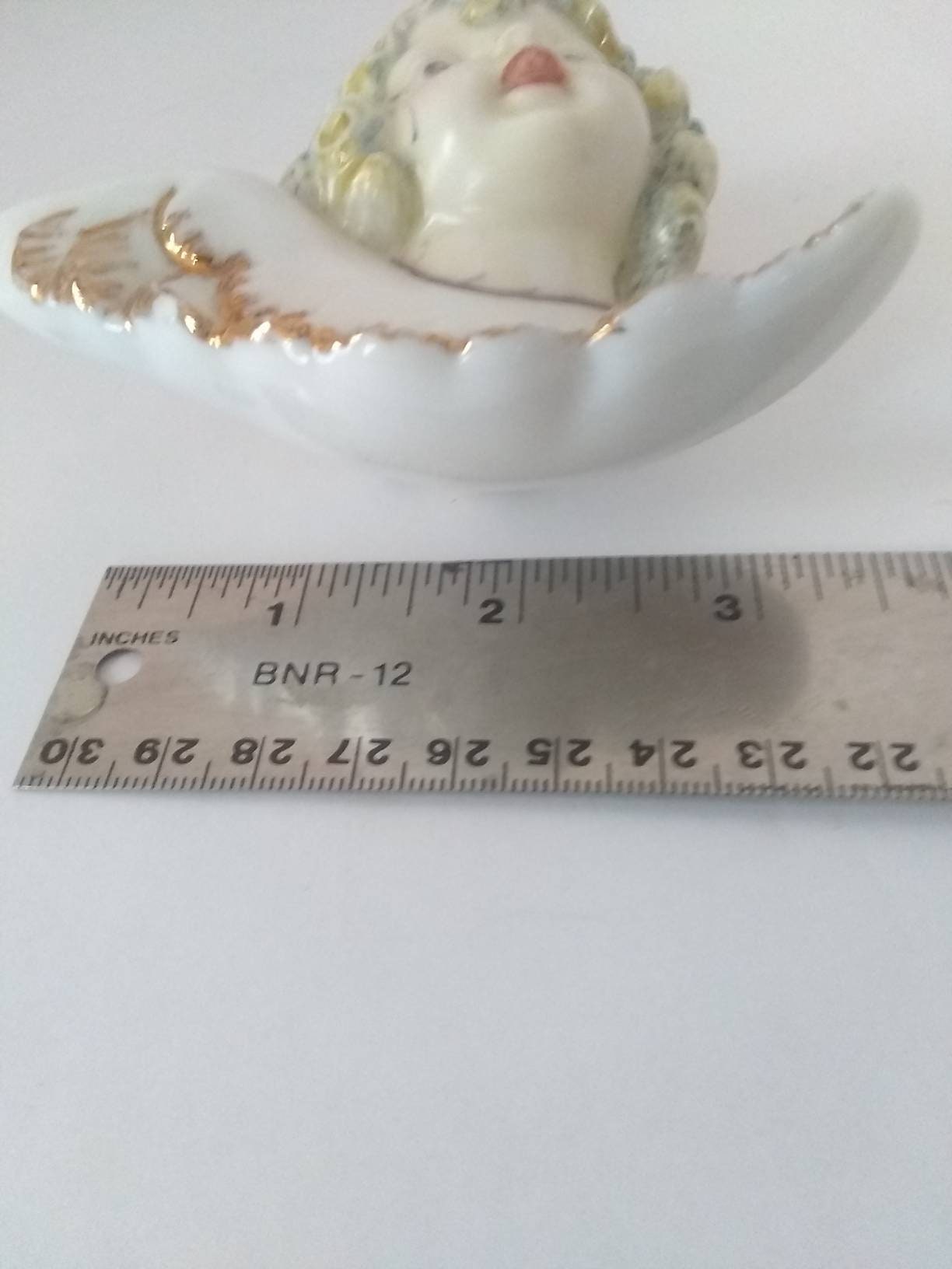 German Porcelain Head Christmas Ornament Victorian Christmas Angel ...