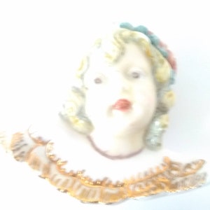 German Porcelain Head Christmas Ornament Victorian Christmas Angel ...