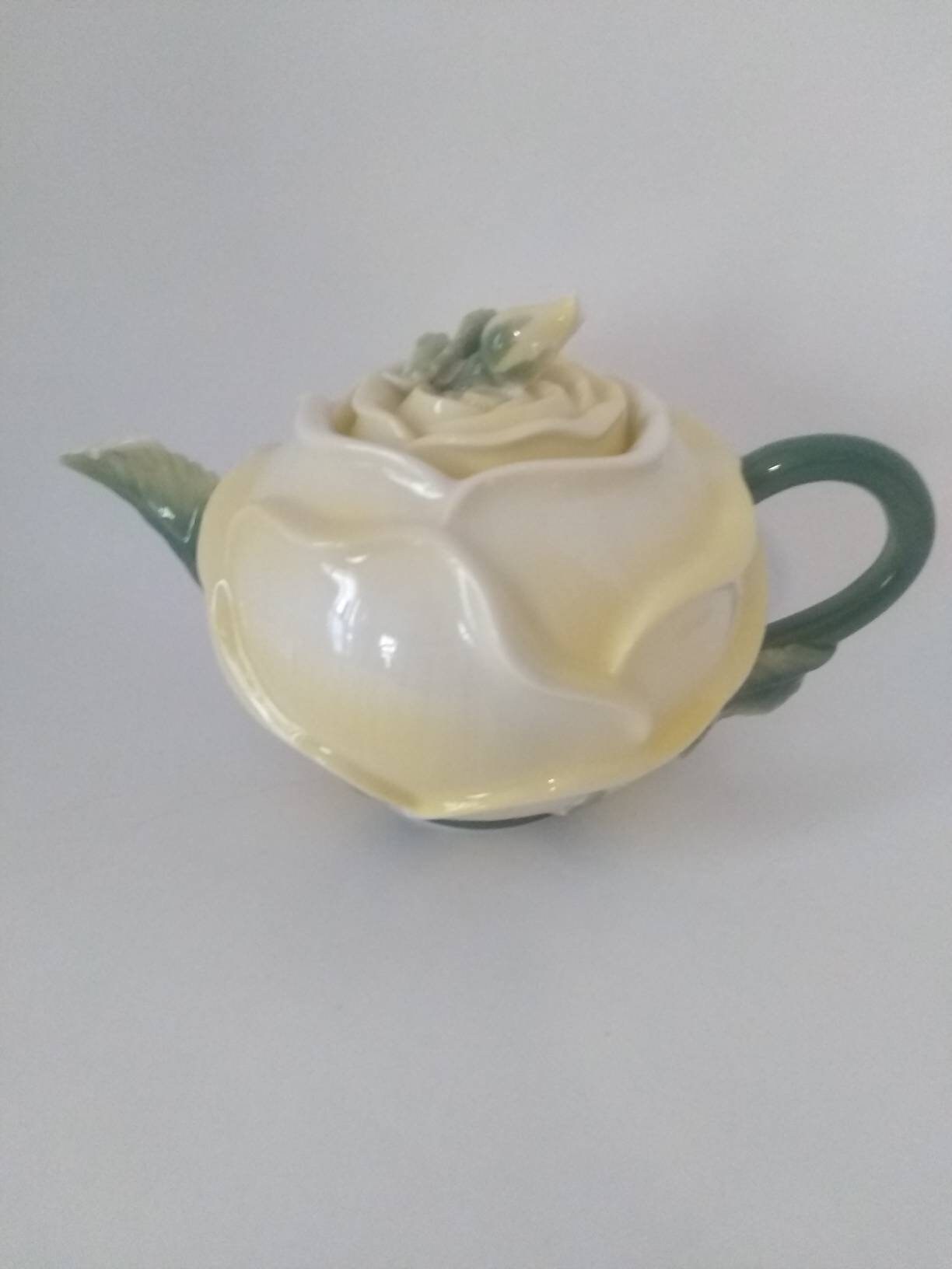 Vintage Yellow Cabbage Teapot Porcelain - Etsy