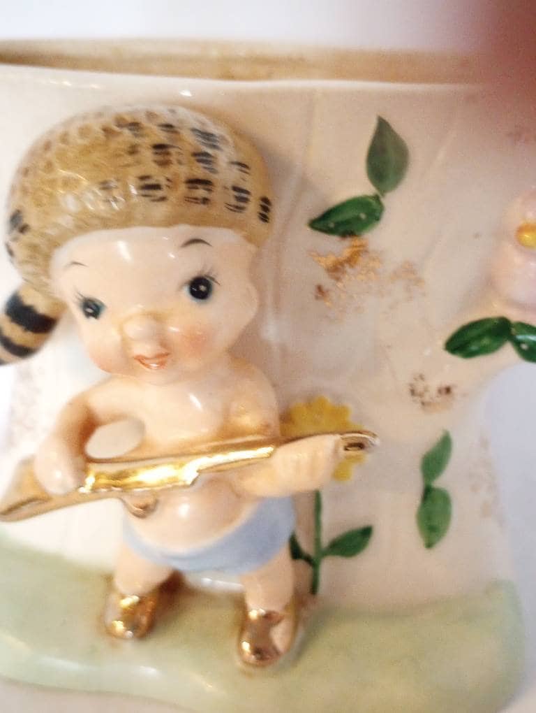 Vintage Napco Planter Davy Crockett Baby Boy Ceramic Nursery - Etsy