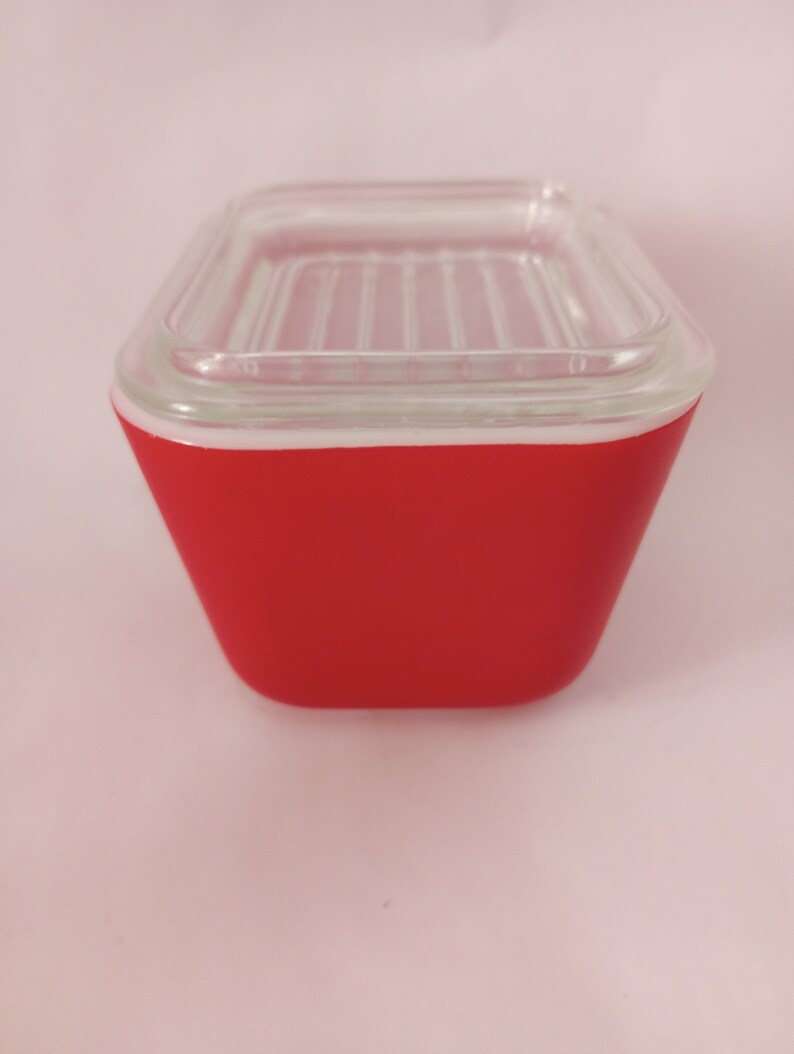 Pyrex Red Vintage Space Saver With Lid Refrigerator Dish - Etsy