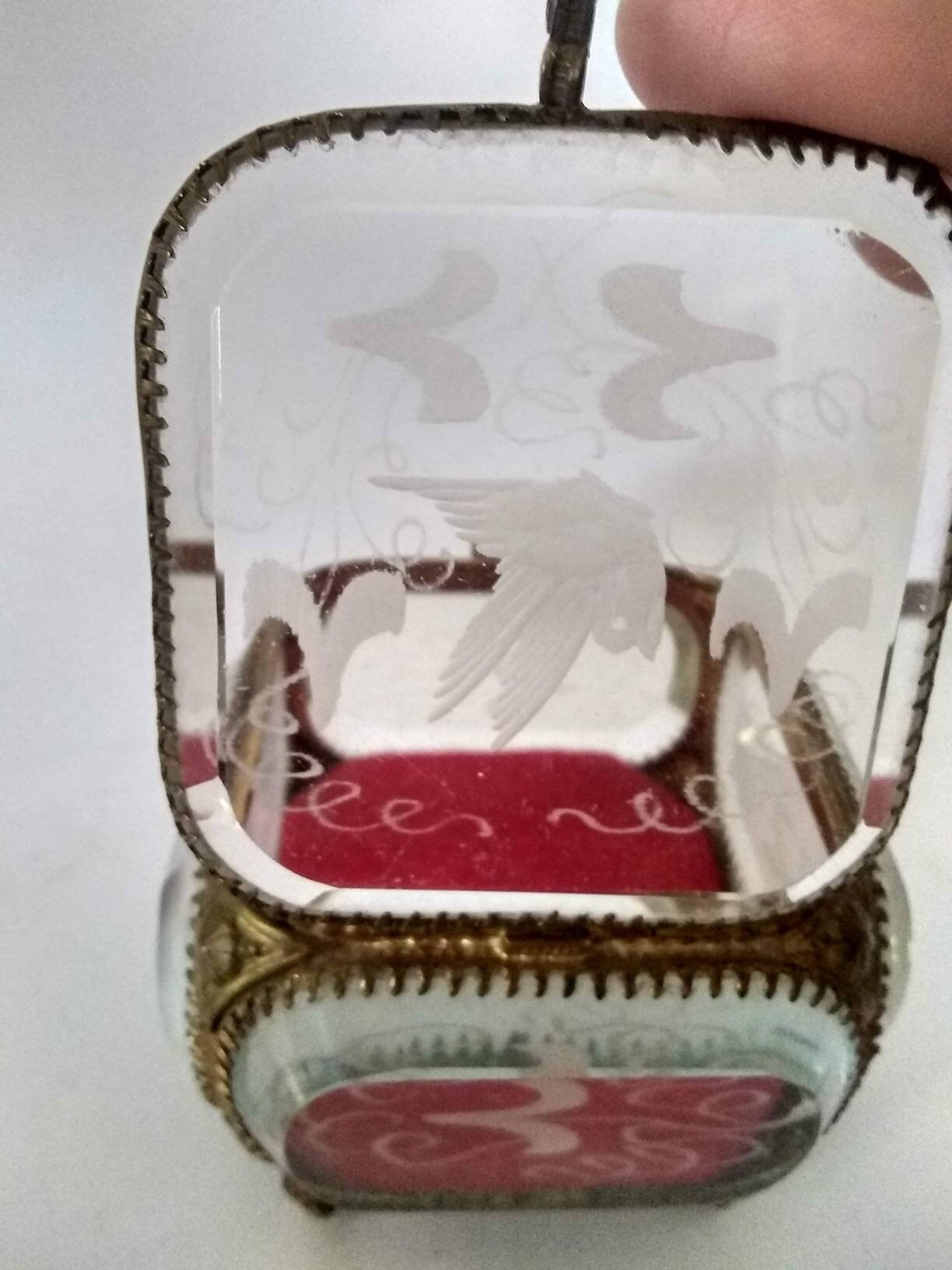 1900'S French Chunky Glass Jewelry Casket Vitrine Box - Etsy