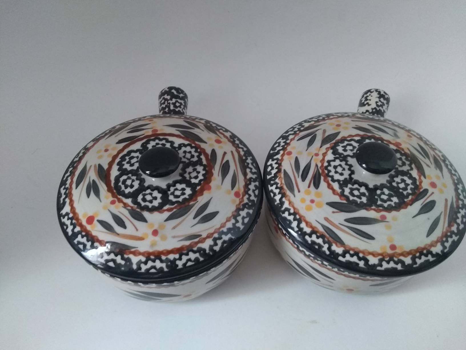 Temptations Old World Black Ovenware Casserole Bowls With Lids - Etsy