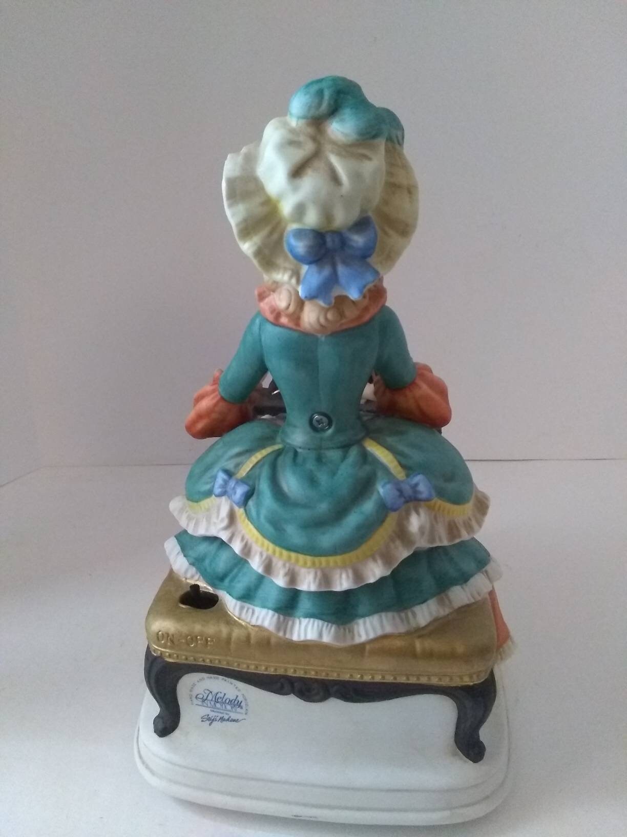 Madame Harpsichord Melody In Motion Musical Figurine 1987 Art ...