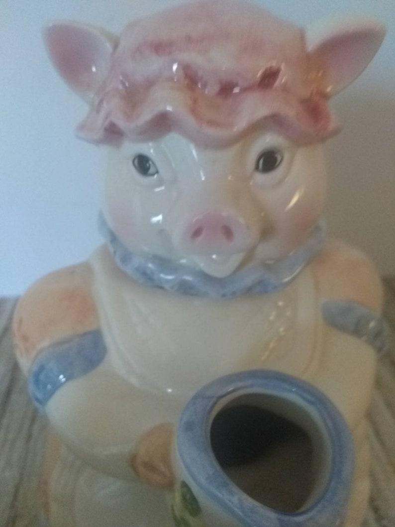 Pig Tea Pot Ceramic Farm Swine Collectible Tea Figurine - Etsy