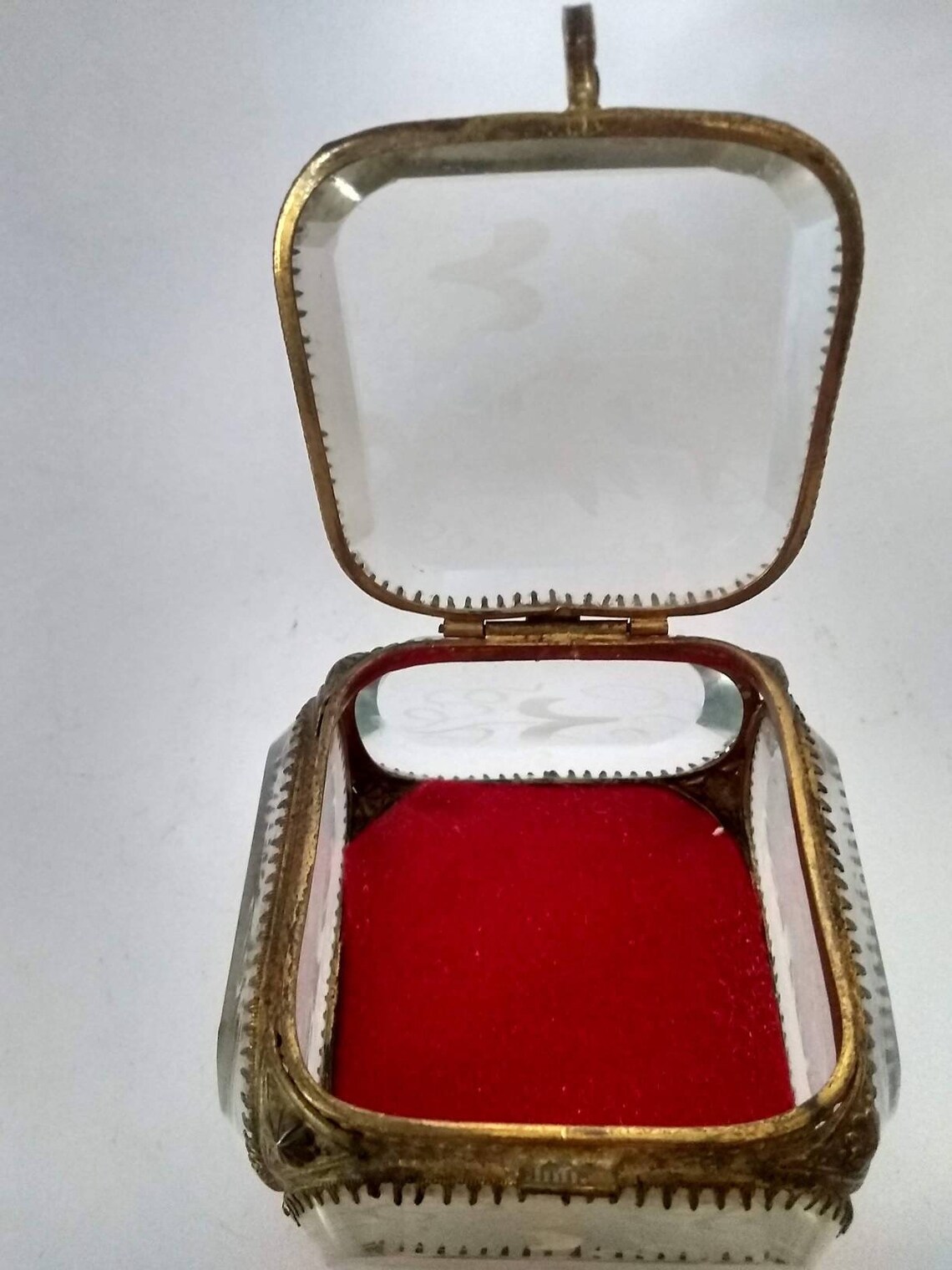 1900'S French Chunky Glass Jewelry Casket Vitrine Box - Etsy