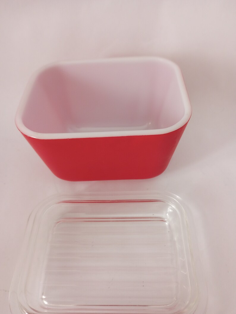 Pyrex Red Vintage Space Saver With Lid Refrigerator Dish - Etsy
