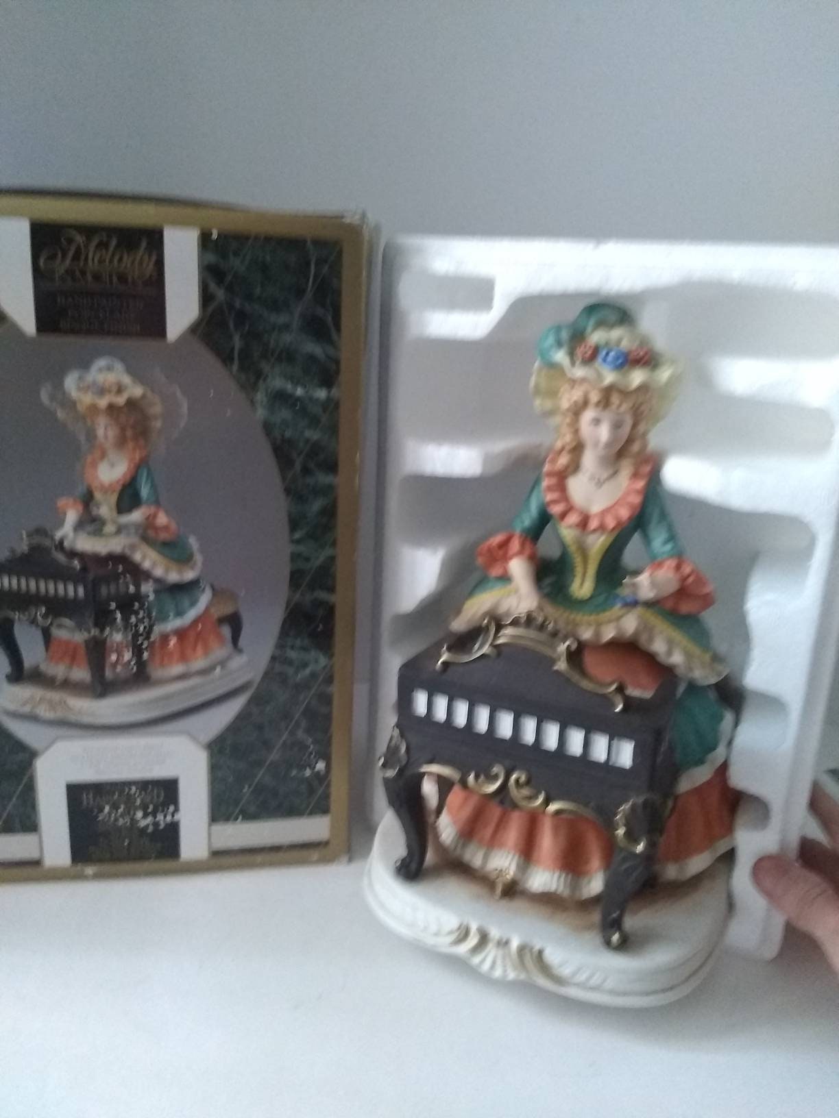 Madame Harpsichord Melody In Motion Musical Figurine 1987 Art ...