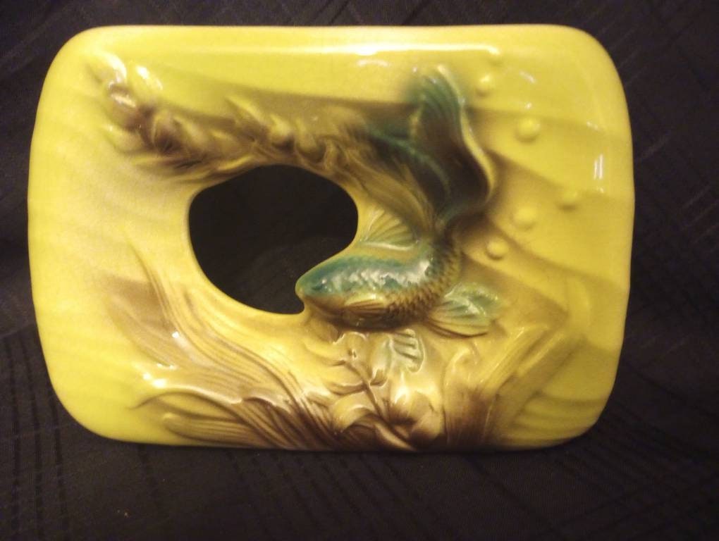 Royal Copley Chartrusse Koi Fantail Gold Fish Vase MCM 1950s - Etsy