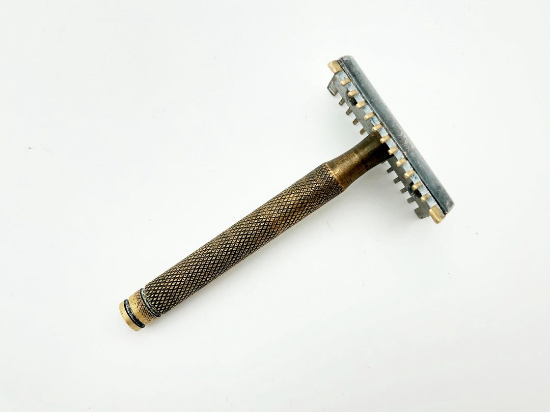 Safety Razor KZ Brass Vintage Barber Device Soviet Shaver Travel Tool ...