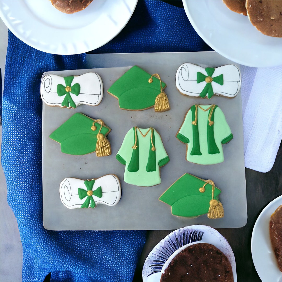Graduation Sugar Cookies Set - Customizable School Colors - Etsy