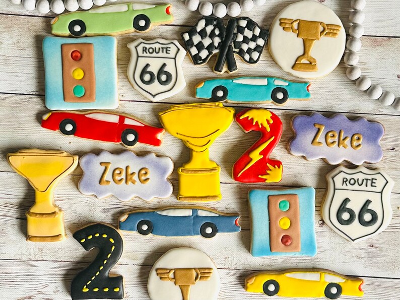 Racing Car Sugar Cookies Birthday Gift - Etsy