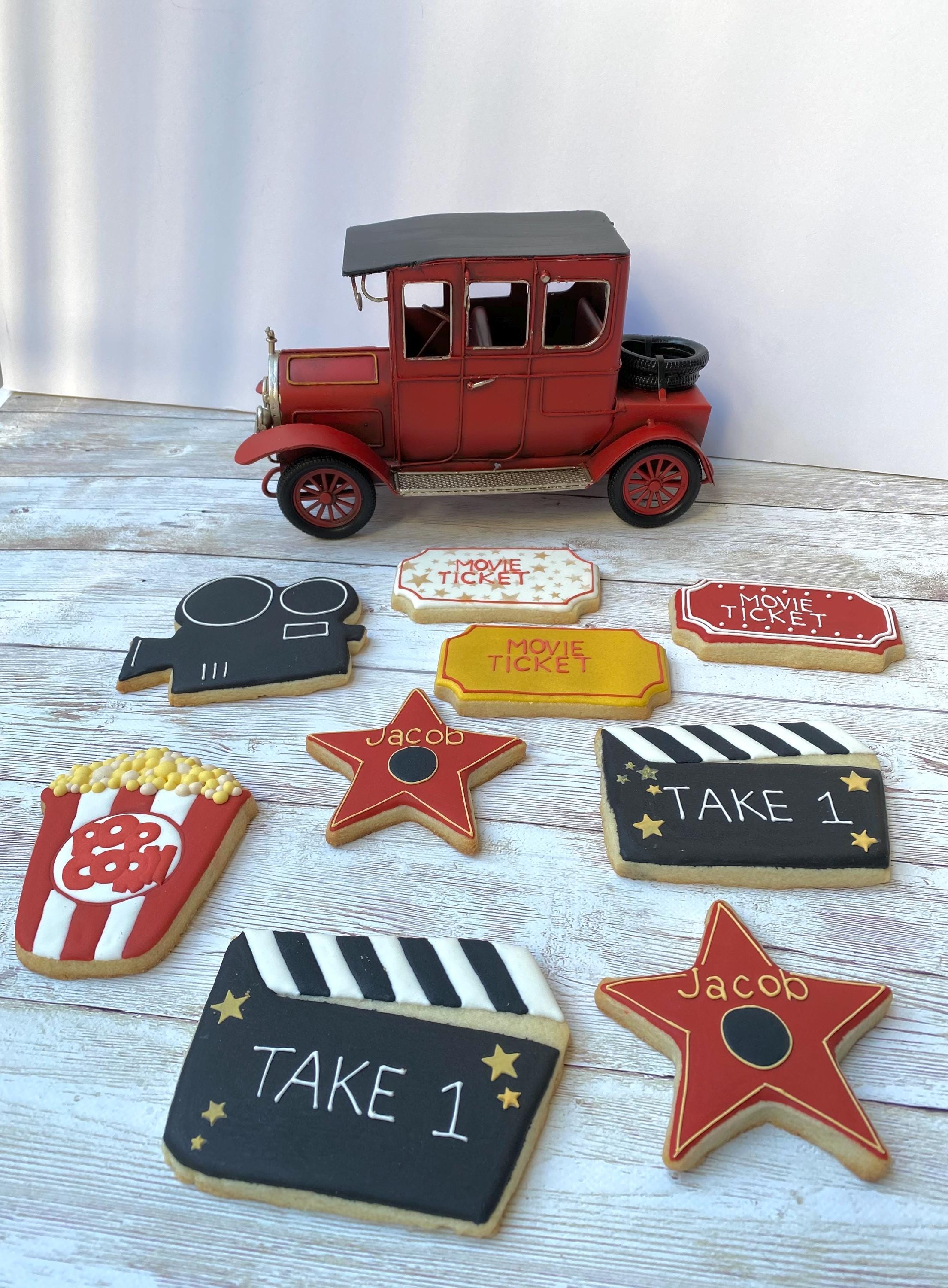 Hollywood Movie Night Cookies – Custom Movie Theme Cookies for Parties ...