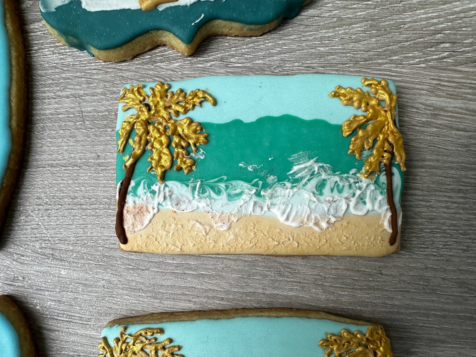Beach Themed Decorated Sugar Cookies Custom Coastal Designs 24 Cookies ...
