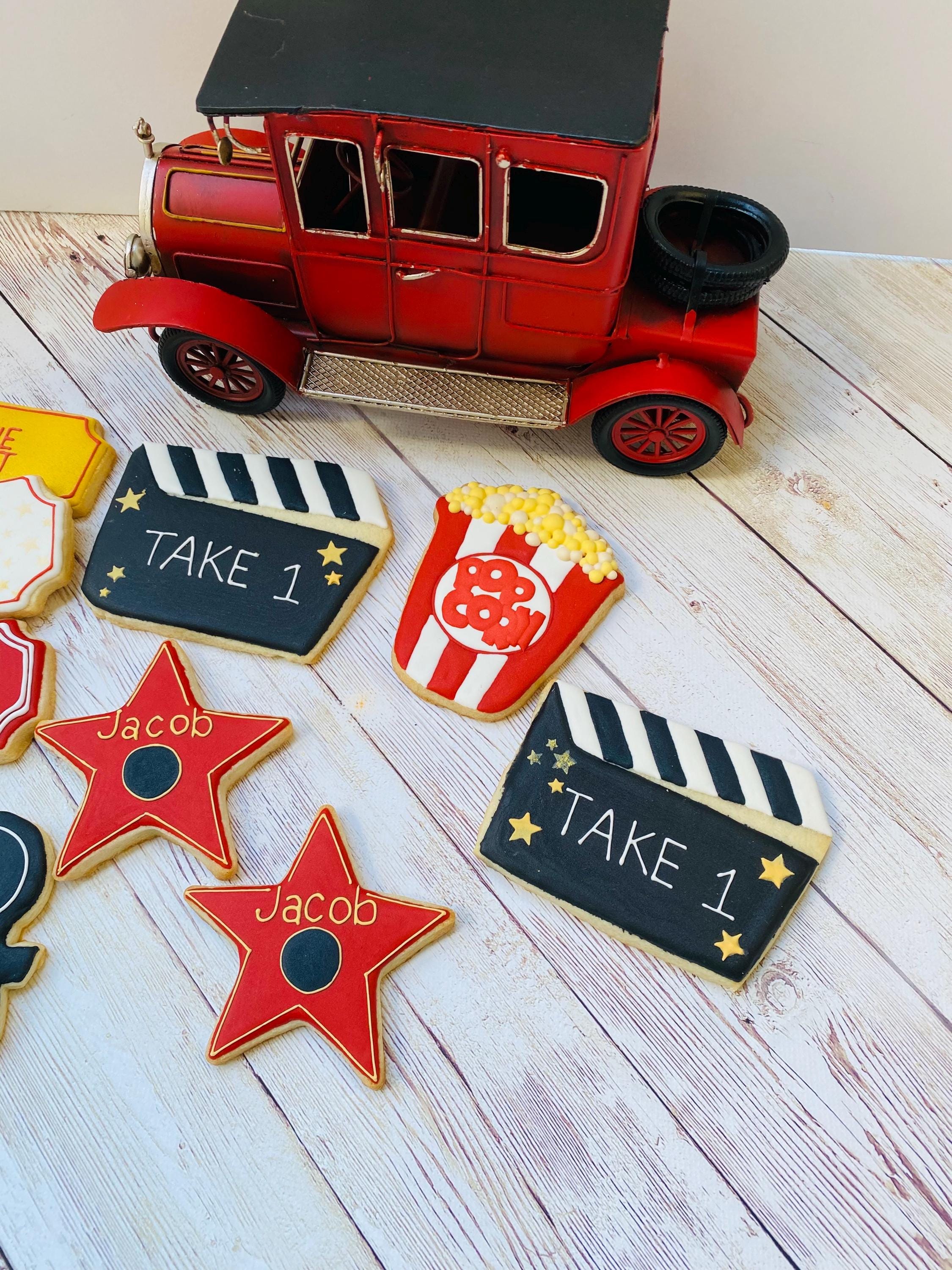 Hollywood Movie Night Cookies – Custom Movie Theme Cookies for Parties ...