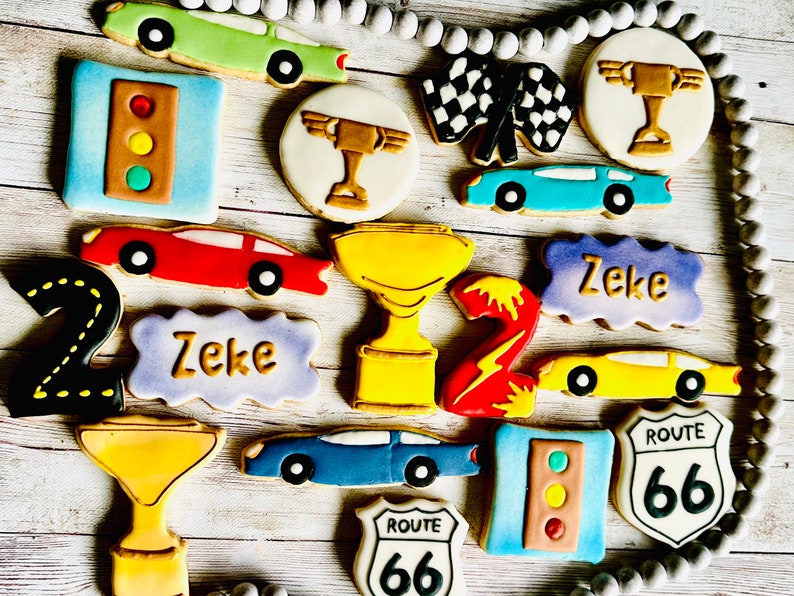 Racing Car Sugar Cookies Birthday Gift - Etsy