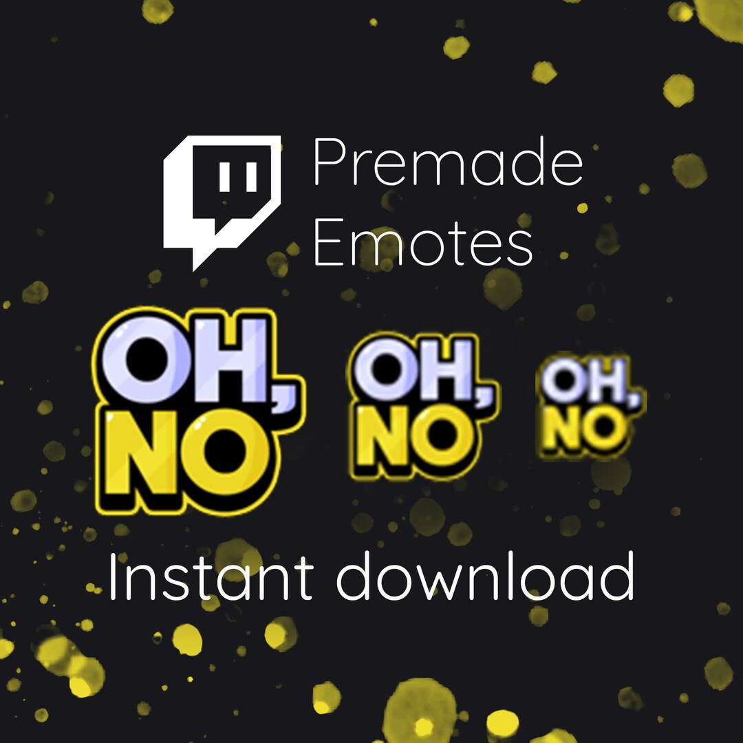 Premade Text Twitch Emote Oh, No - Etsy