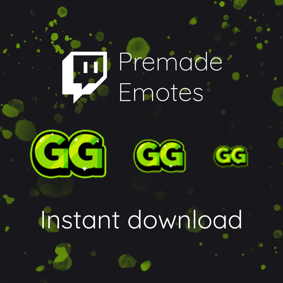 Premade Text Twitch Emote Good Game GG Letters - Etsy