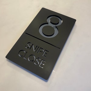 Modern Contemporary Rectangular Floating Mirrored House Sign - Etsy