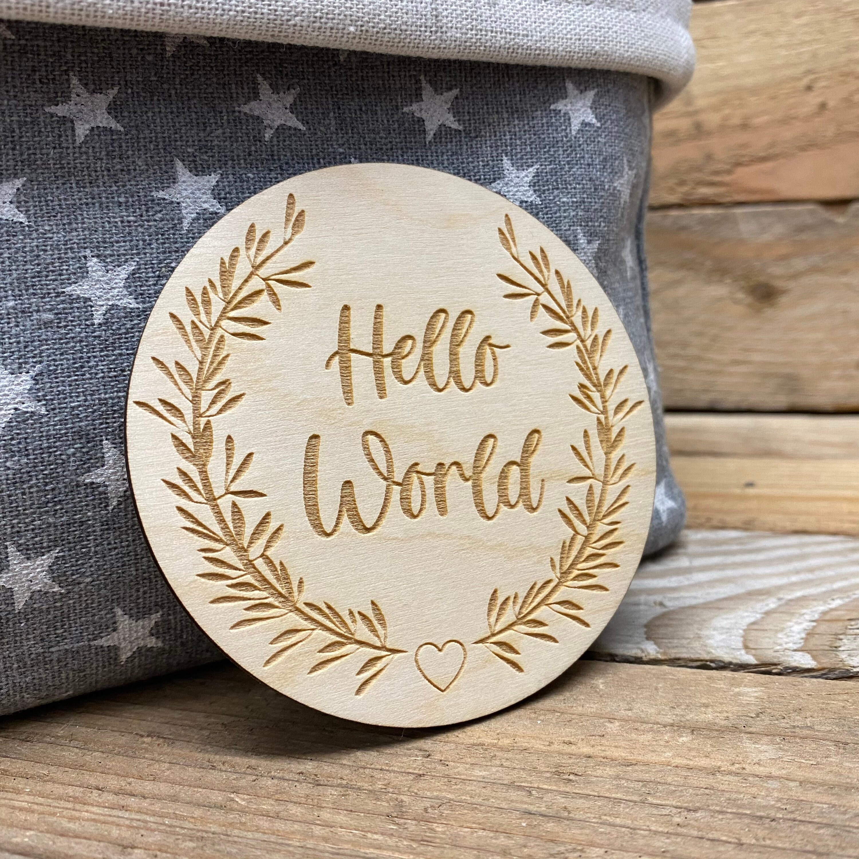 Personalised Wooden Baby Milestone Discs Cards Keepsake Gift | Etsy