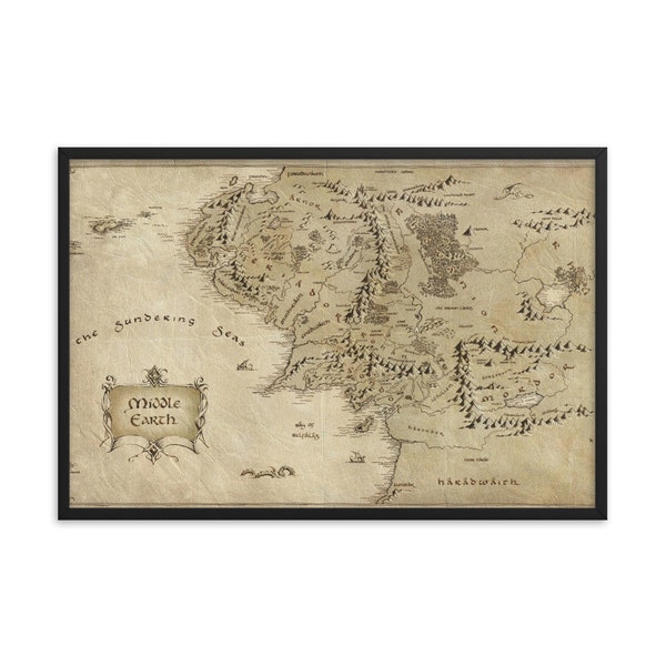 Middle Earth Map - Etsy