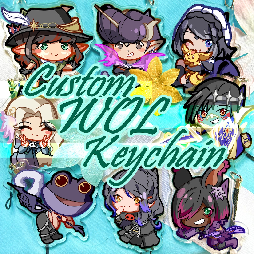 FF14 Custom Warrior of Light (WOL) Keychain (double Sided) - Etsy
