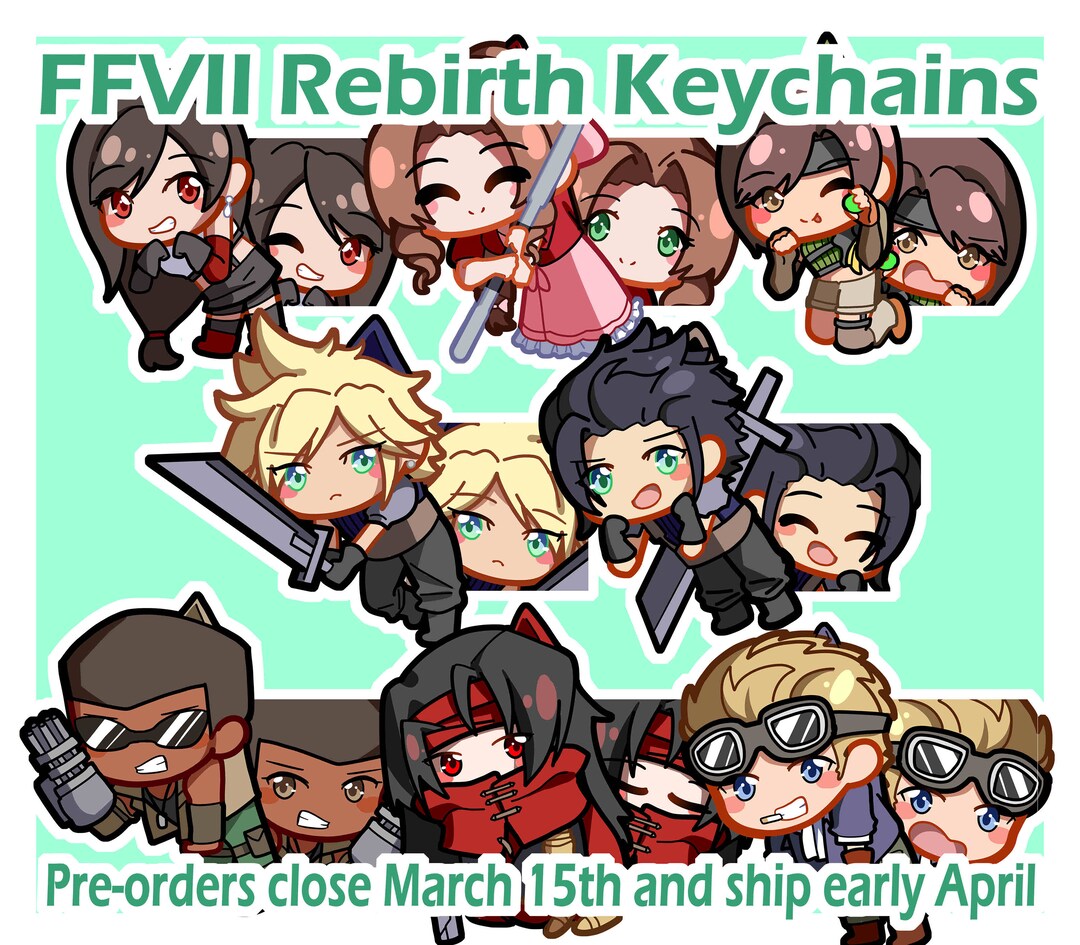 Final Fantasy VII Acrylic Keychains double Sided - Etsy