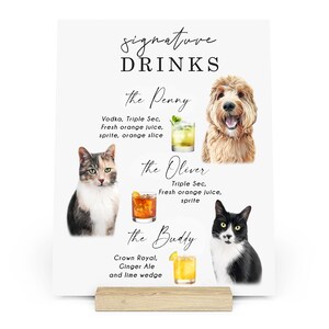 Pet Signature Cocktail Cat Custom Drink Sing Dog Signature Drink Sing ...
