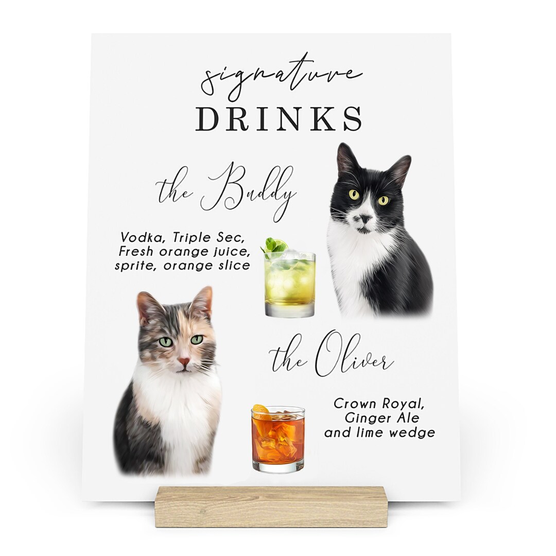 Pet Signature Cocktail Cat Custom Drink Sing Dog Signature - Etsy