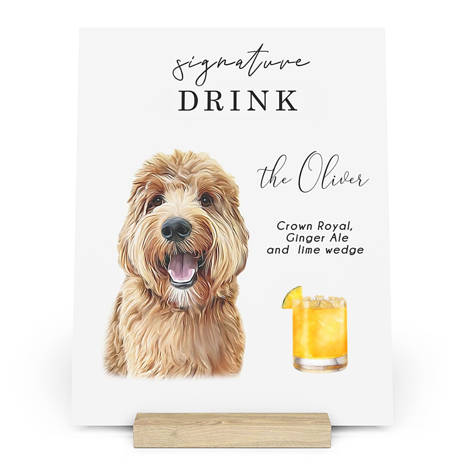 Dog Signature Cocktail Dog Custom Drink Sing Dog Signature - Etsy