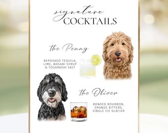 Signature Cocktails for Wedding Drink Menu Wedding Cocktail Names for ...