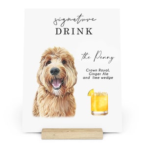 Dog Signature Cocktail Dog Custom Drink Sing Dog Signature Drink Sing ...