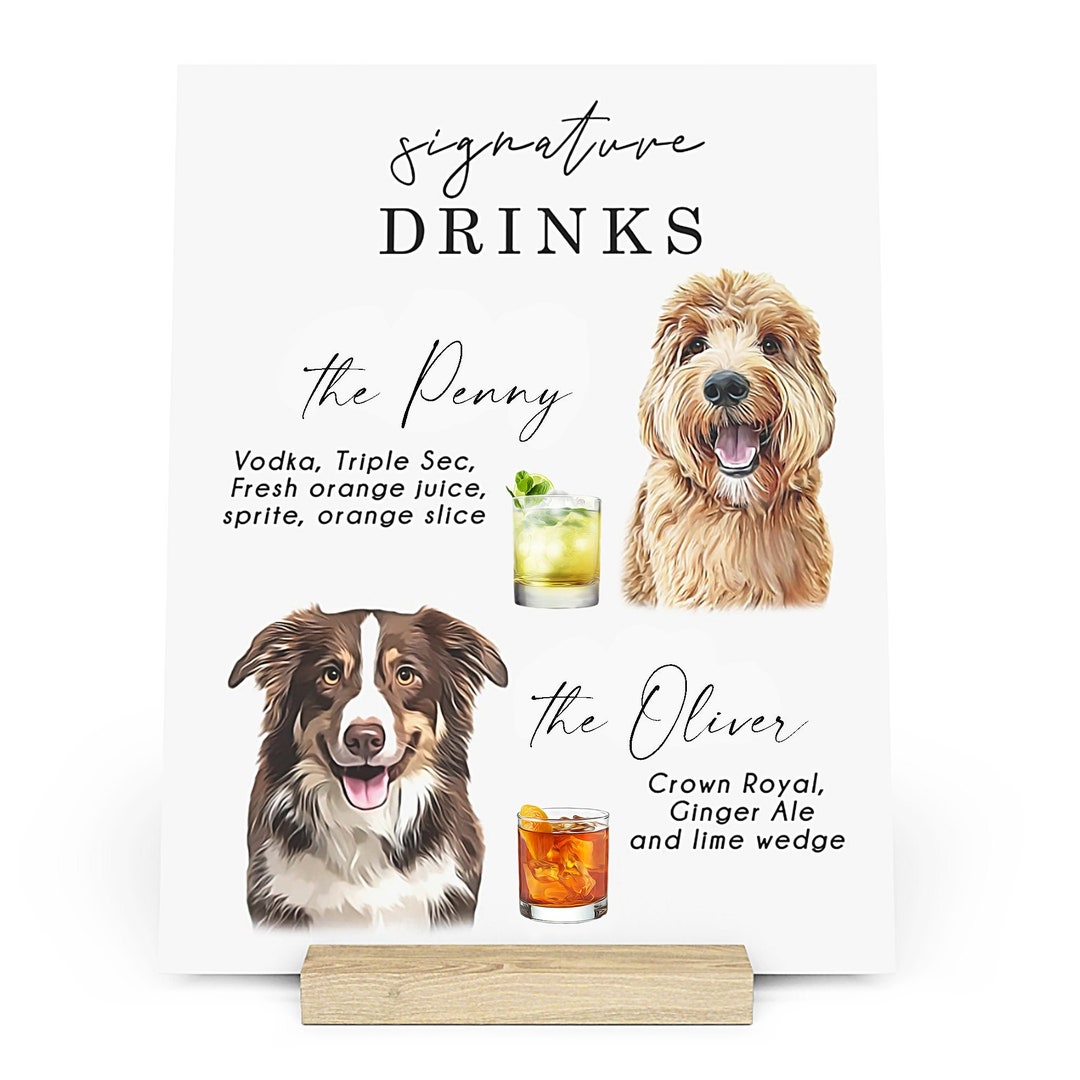Dog Signature Cocktail Dog Custom Drink Sing Dog Signature Drink Sing ...