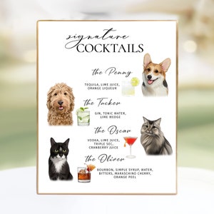 Pet Signature Cocktail Cat Custom Drink Sing Dog Signature Drink Sing ...
