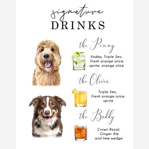 Dog Signature Cocktail Dog Custom Drink Sing Dog Signature - Etsy