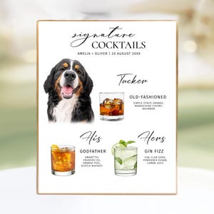 His Hers and Dog Signature Cocktail Wedding Signature Drink Sing Dog ...