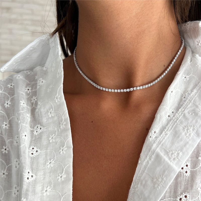 Tennis Chain Choker - Etsy
