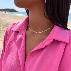 Luxury Sterling Silver 925 Choker Necklace – Trendy Link Chain Design ...