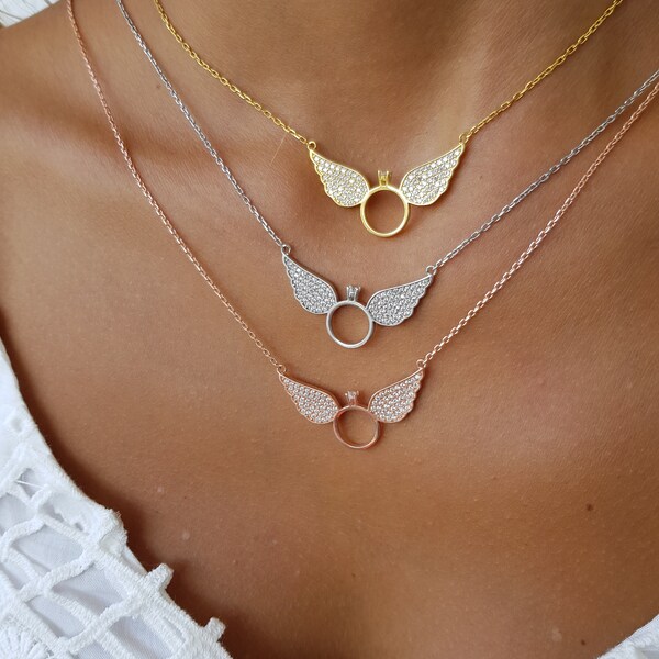 Angel Wing Necklace - Etsy