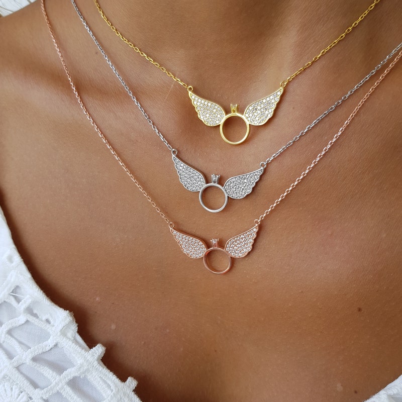 Angel Wing Necklace - Etsy