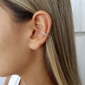 Simple Ear Cuff, Sterling Silver Ear Cuff, No Piercing Ear Cuff, Dainty Ear Cuff, Fake Helix ...