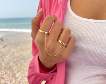 Double Ring Chain - Etsy