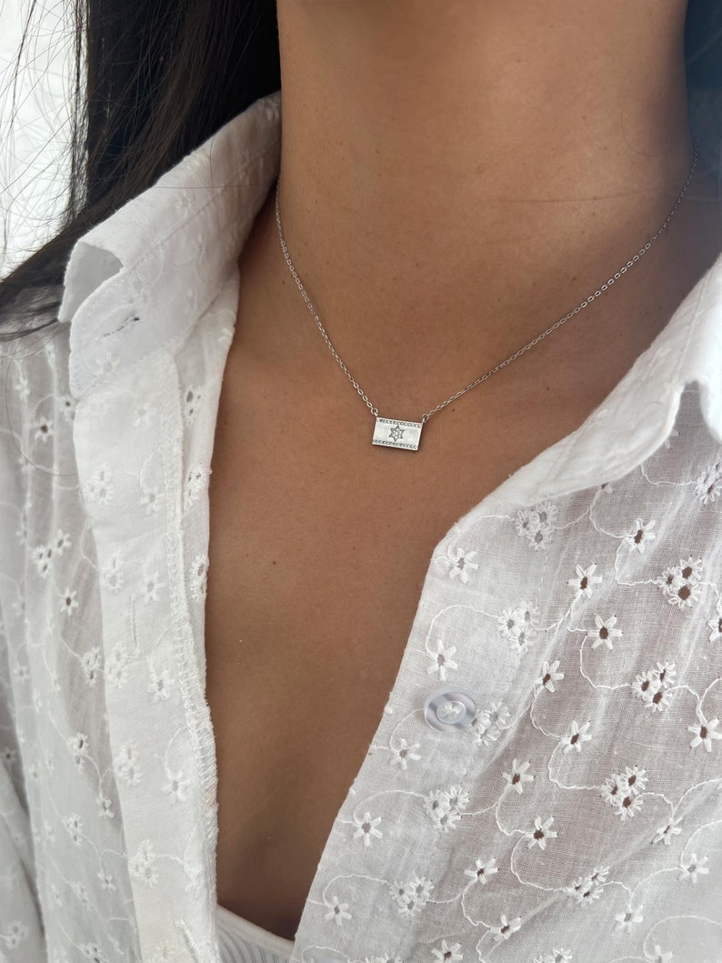 Star of David Israel Necklace, Gold Magen David Jewish Pendant for ...