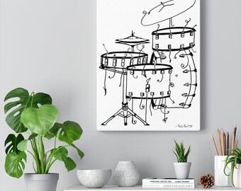 Drum Set Painting - Etsy