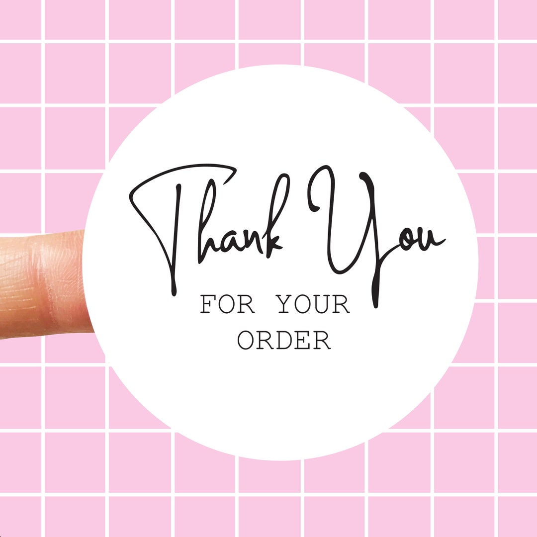 35x Thank You for Your Order Sticker, Simple Thank You for Your Order ...