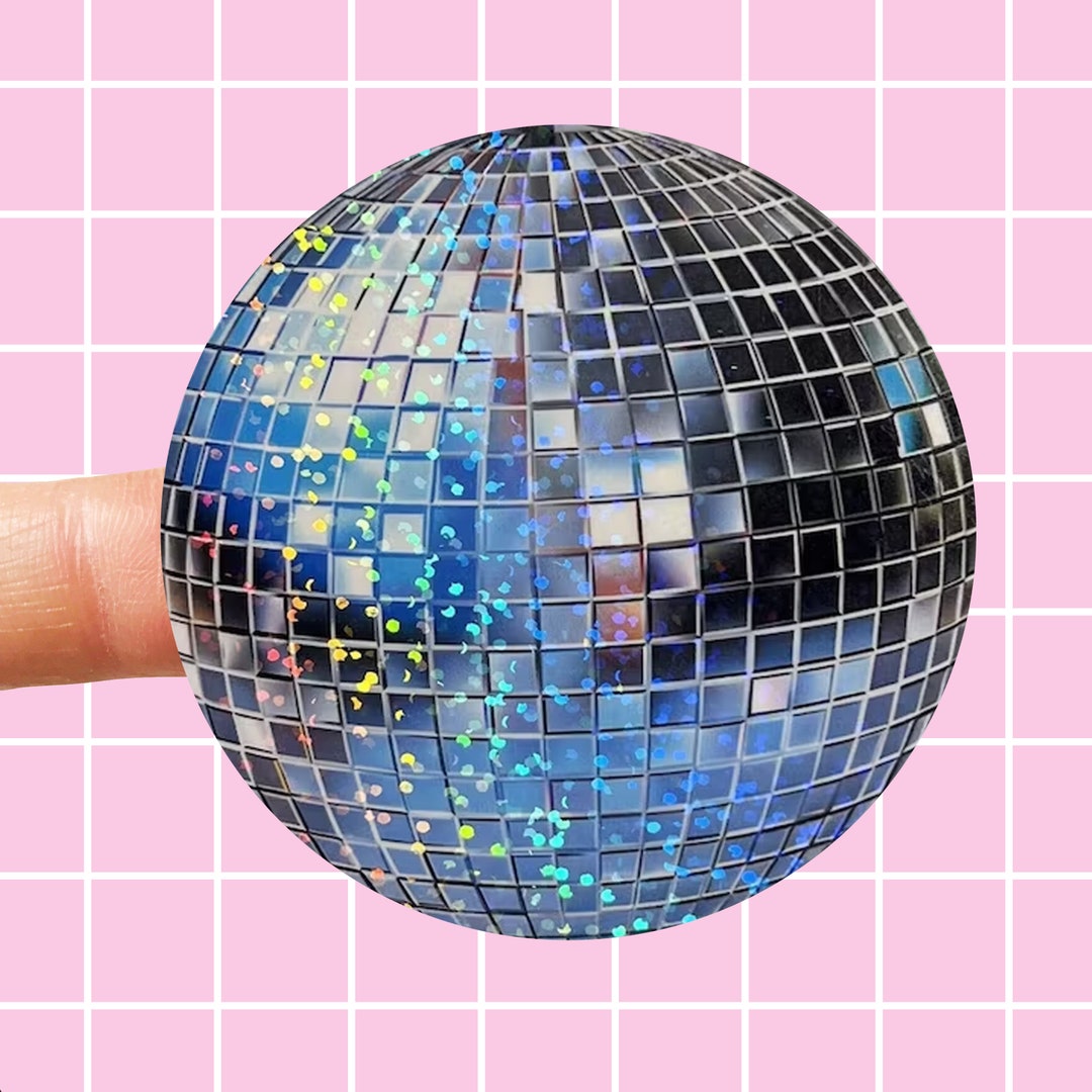 35x Blue Disco Ball Stickers, Party Stickers, Dance Party Stickers ...