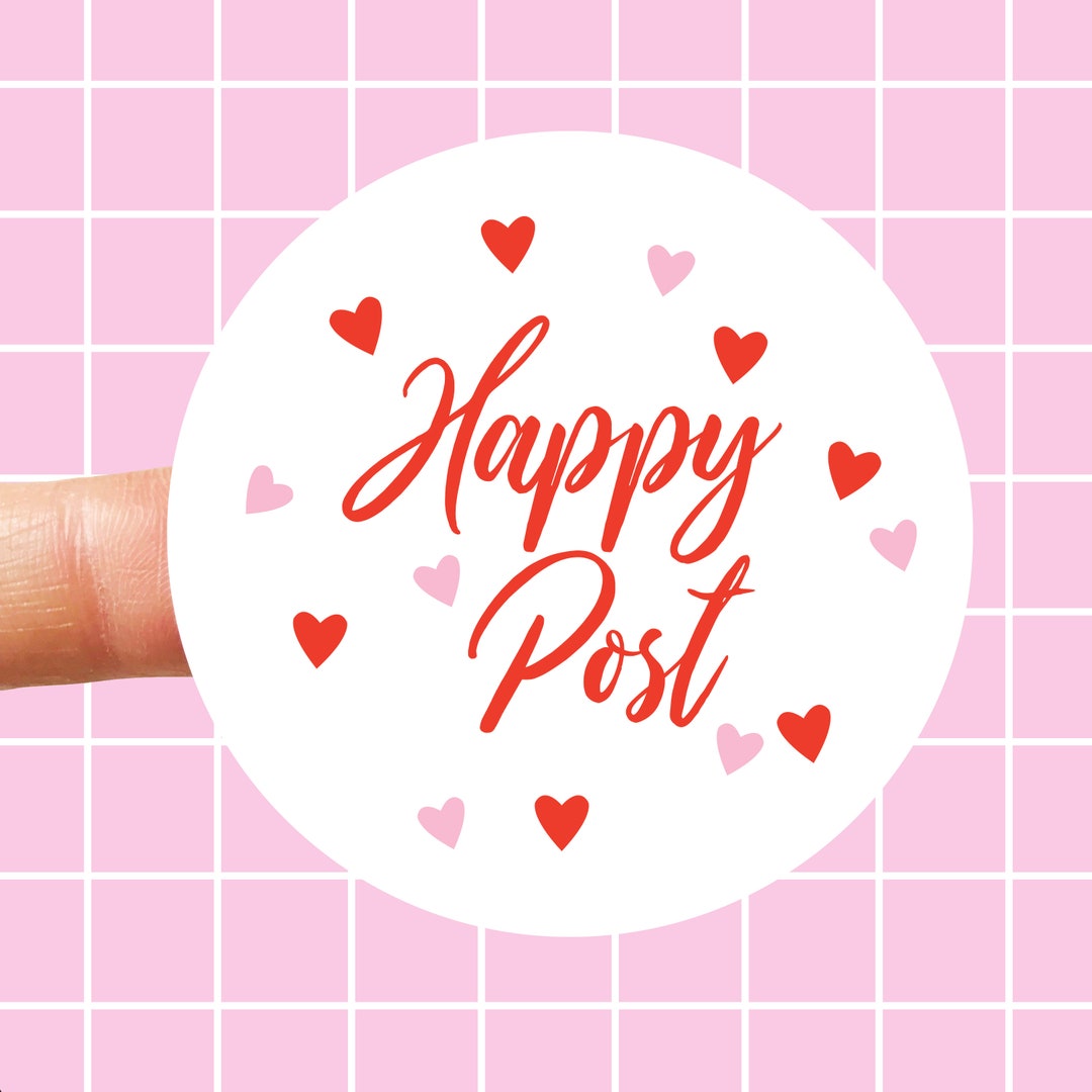 35x 35x Happy Post Stickers, Happy Mail Stickers, Thank You Stickers ...