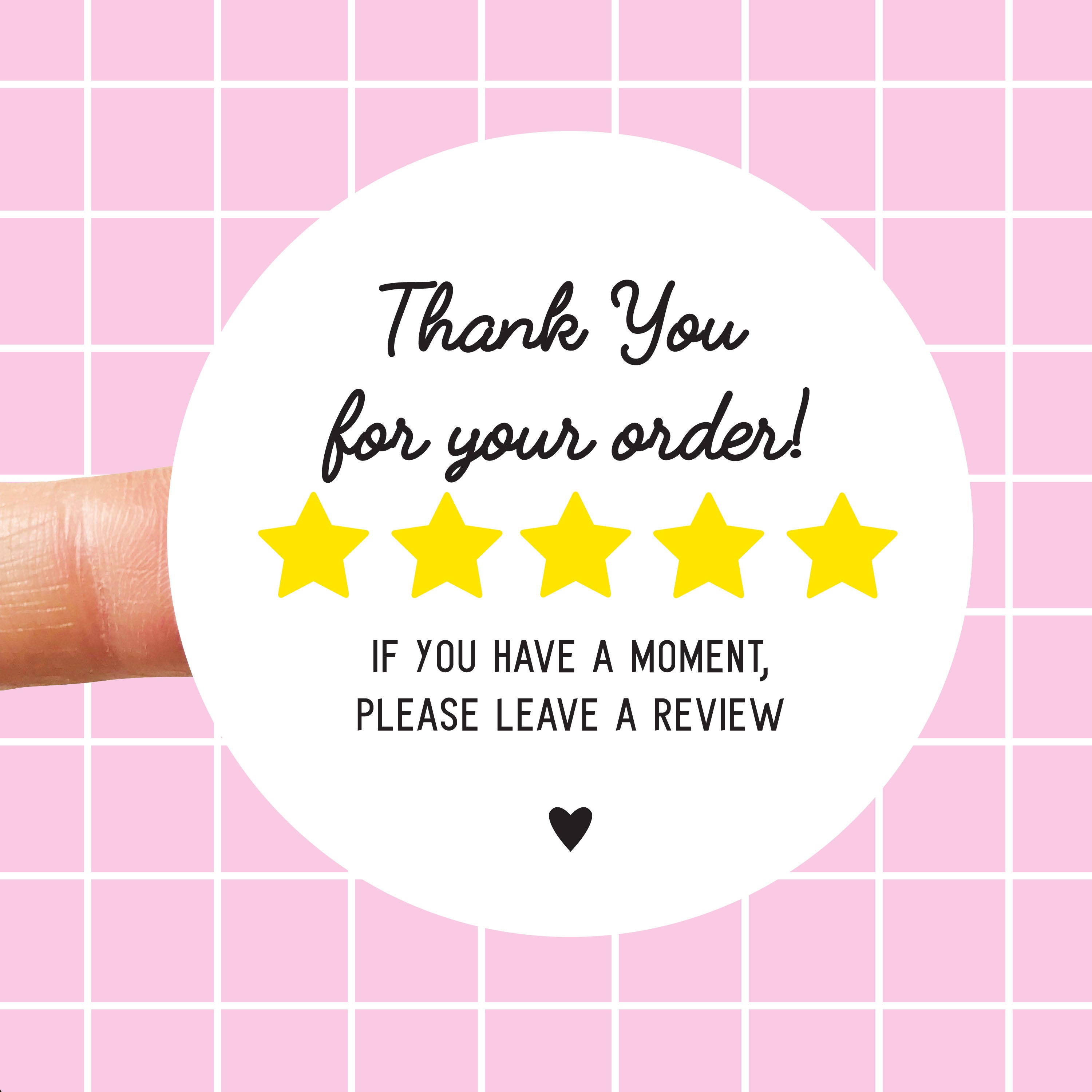 35x Review Stickers Thank You for Your Order Stickers Please - Etsy