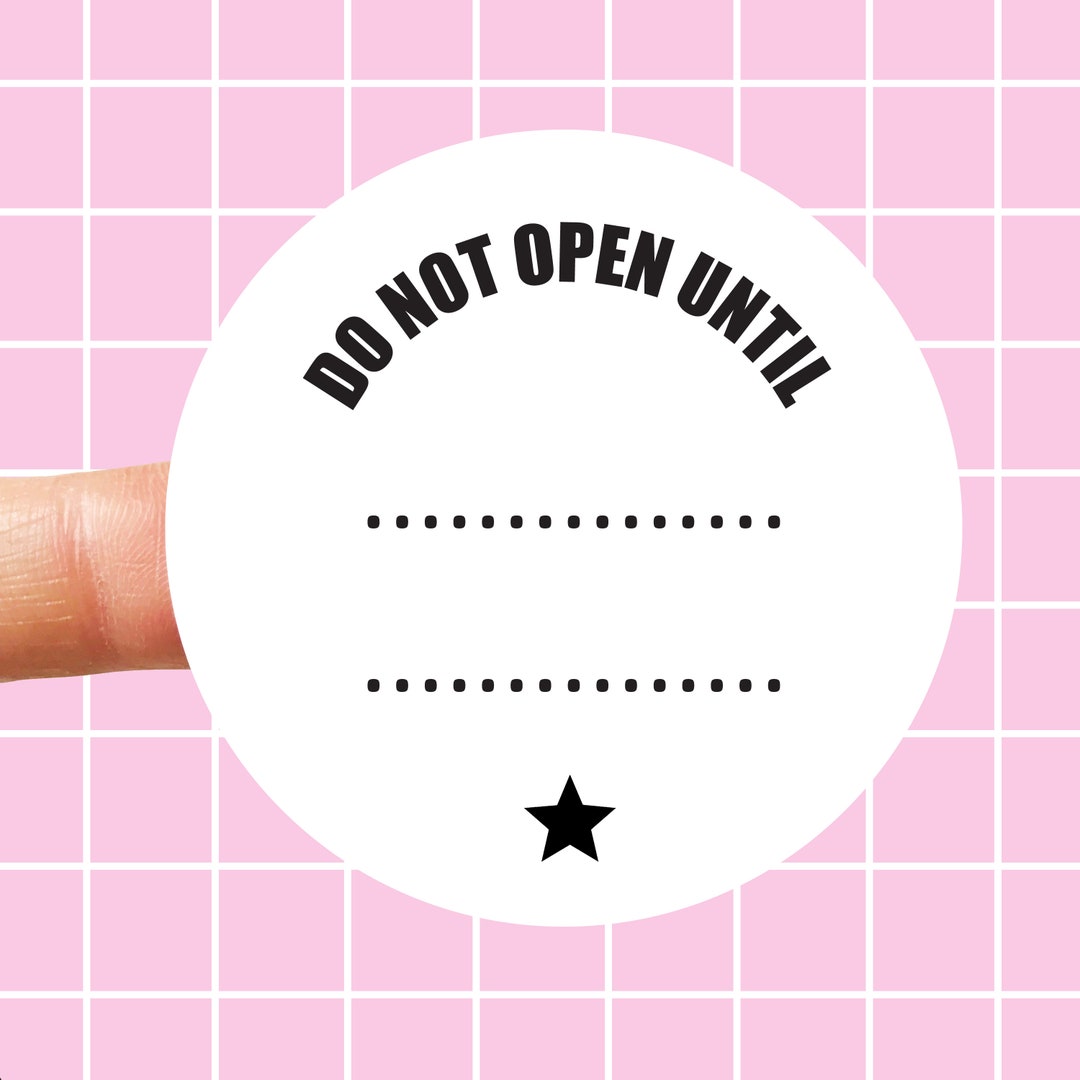 35x Do Not Open Until Personalised Date Stickers, Labels, Birthday Gift ...